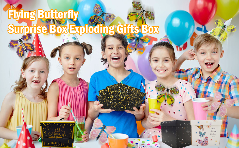 Amazon.com: WUEURU Flying Butterfly Surprise Box Exploding Gifts Box ...