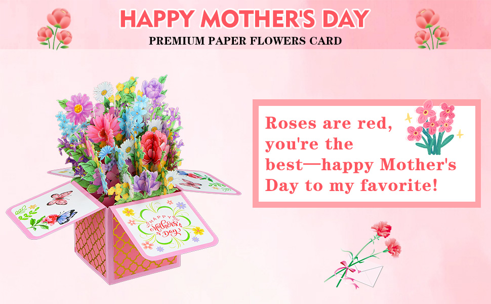 Amazon.com : WhatSign Pop Up Mothers Day Cards for Mom Happy Mothers ...