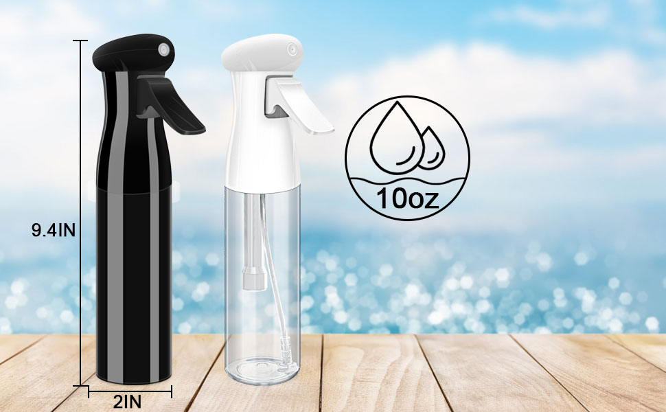 Amazon.com: Mister Spray Bottle - 10oz Hair Spray bottles Continuous Spray Bottle Empty Fine ...