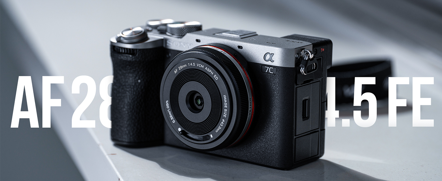 Amazon.co.jp: VILTROX AF 28mm F4.5 FE 超薄型 レンズ Sony Eマウント フルサイズ ボディキャップレンズ, 28mm f/4.5 Eマウント用 レンズ ...