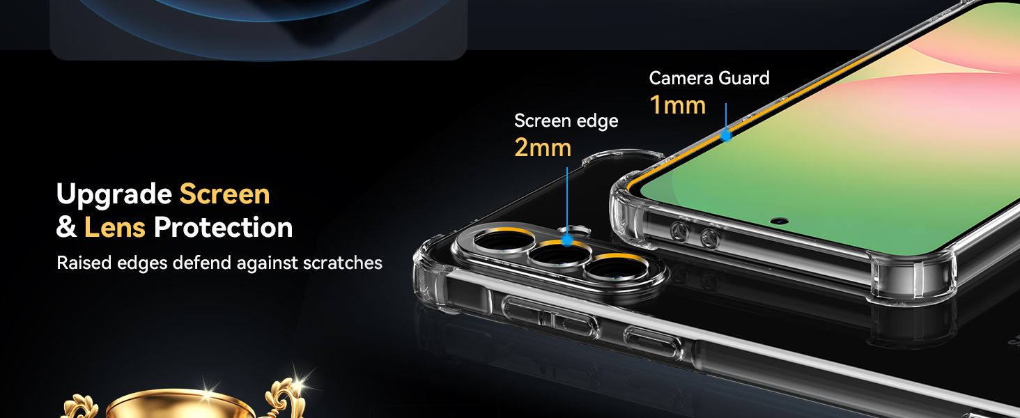 Qasyfanc 3 in 1 Phone Case Compatible with Samsung Galaxy A56 Case and 2 Pack Tempered Glass ...