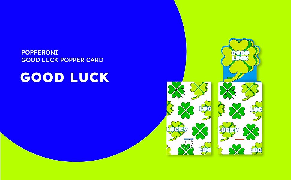 Amazon.com : POPPERONI* Exploding Confetti Cards, All Occasion Greeting Cards- Good Luck, St ...