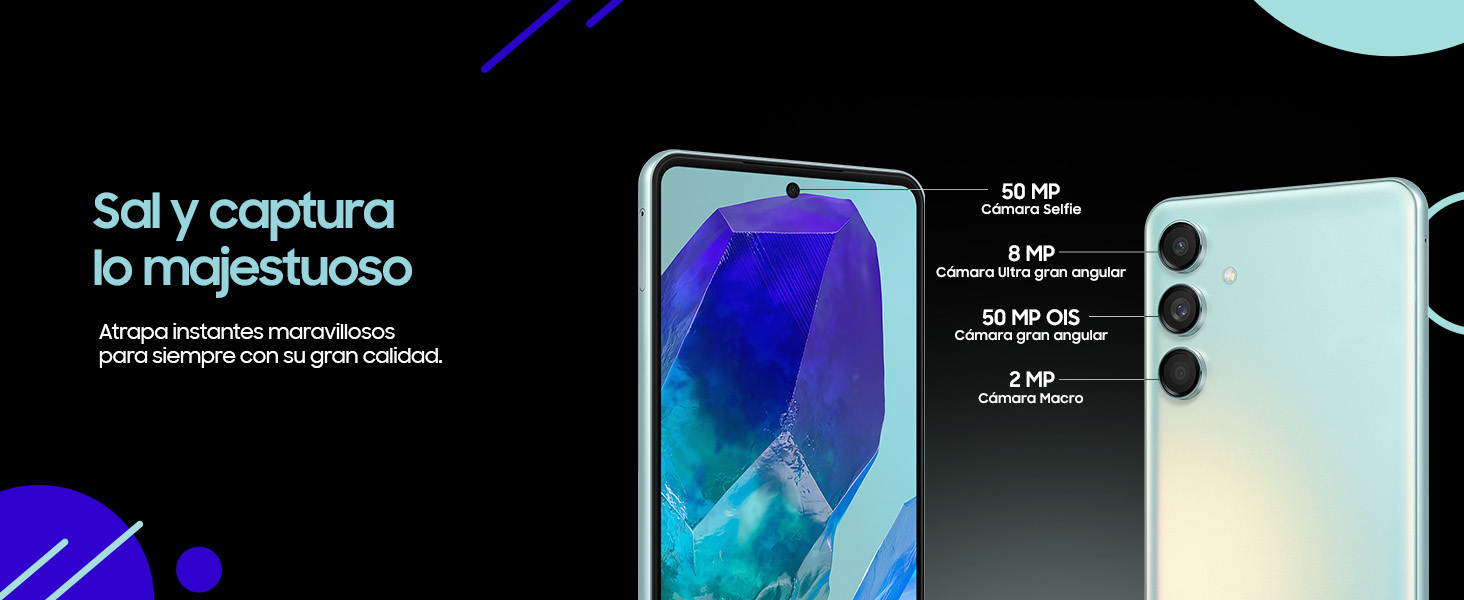 SAMSUNG Celular Galaxy M55 5G Negro 8GB RAM 128GB, Nacional con Garantía : Amazon.com.mx ...