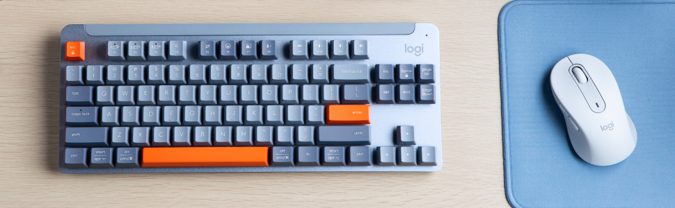 Logitech Signature K855 Wireless Mechanical TKL Keyboard, TTC Red Linear Switches, Bluetooth ...