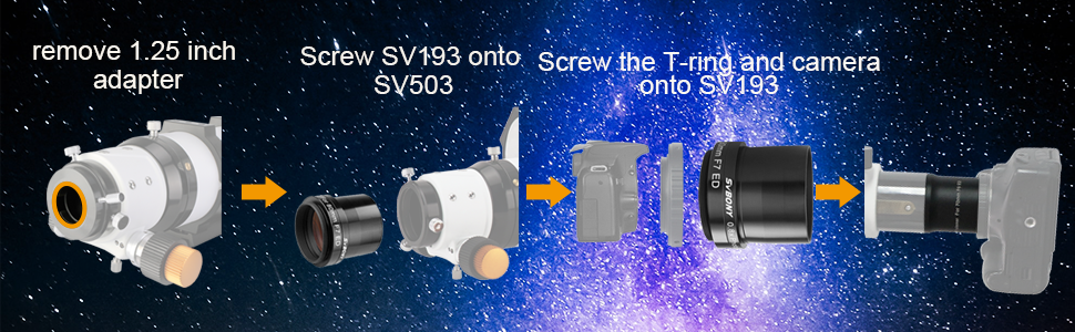 Amazon.com : SVBONY SV193 Focal Reducer 2 Inch 0.8X Field Flattener Telescope Accessory for ...