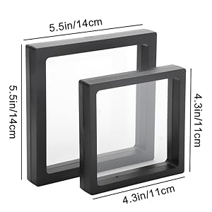 Amazon.com: Linkstyle 10PCS Challenge Coins Display Stand Holder, 3D Floating Frame Transparent ...