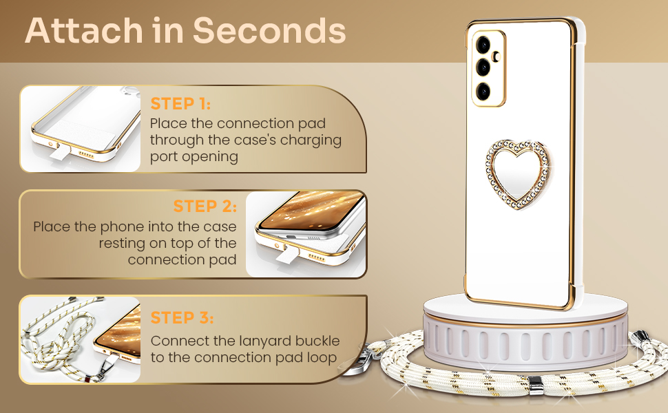 Miss Arts für Samsung Galaxy A54 5G Hülle, Handyhülle Samsung A54 5G mit Handykette, Frauen ...