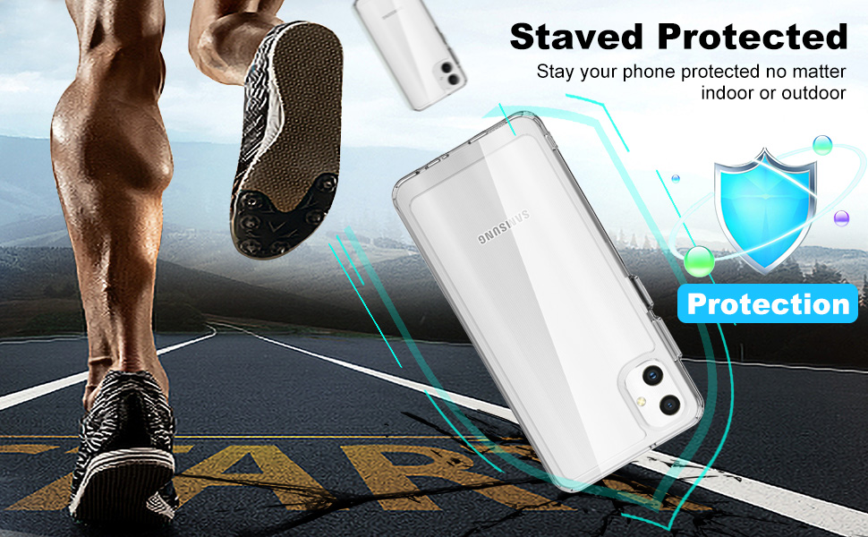 Amazon.com: for Samsung A05 Case, Samsung Galaxy A05 Case, with [Tempered Glass Screen Protector ...