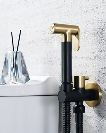 WRKMH Shower Faucet Set Black and Brushed Gold Rainfall Shower System Wall Mounted Shower ...