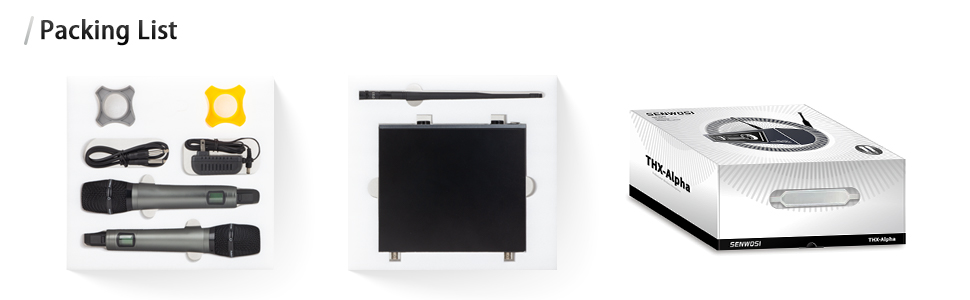 Amazon.com: SENWOSI Dual Channel UHF Metal Wireless Mic System with Two Wireless Handheld ...