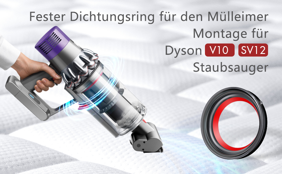 YTCHYYSK Dichtungsring Teile für Dyson V10 SV12, Staubbehälter zu festen Dichtungsring Ersatz ...
