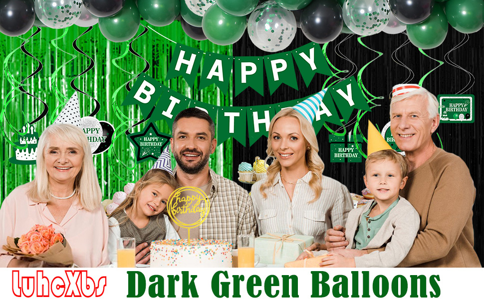 Amazon.com: Dark Green Balloons,106 pcs Hunter Green Balloons Different Sizes Pack of 18 12 10 5 ...