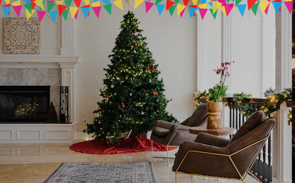 Amazon.com: Colorful Pennant Banner Flags Qifuyeah 300pcs Multicolor ...