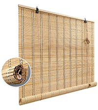 Amazon.com: HIAPES Custom Size Bamboo Blinds for Interior Windows ...