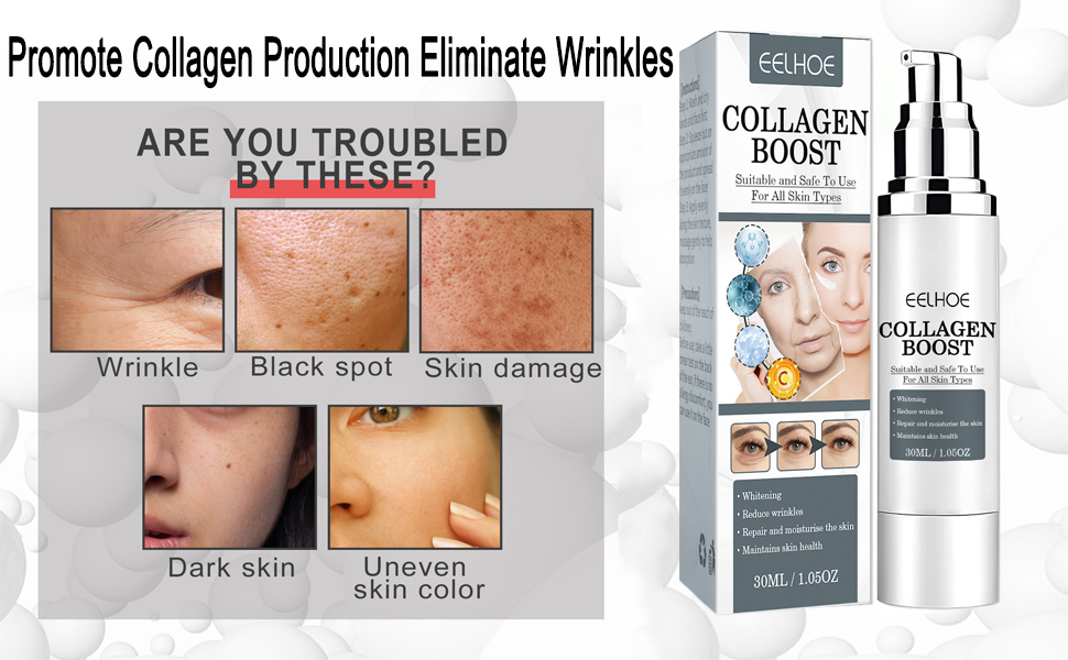 Amazon.com: EELHOE - Suero antienvejecimiento de colágeno Boost, suero de péptido tensante ...