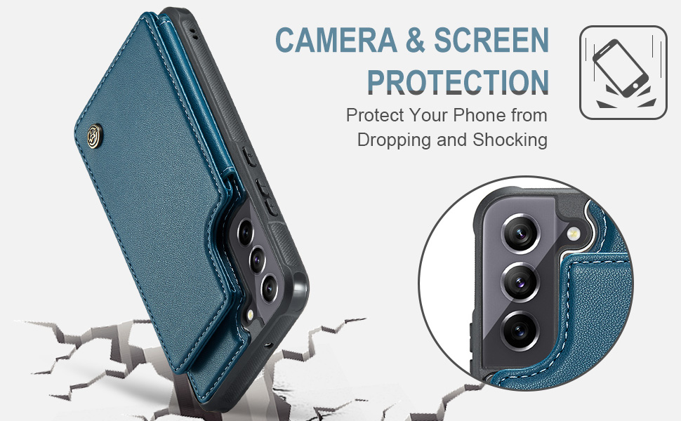 Amazon.com: Vinich Samsung Galaxy S21 FE Case with Card Holder, Samsung S21 FE Wallet Case for ...