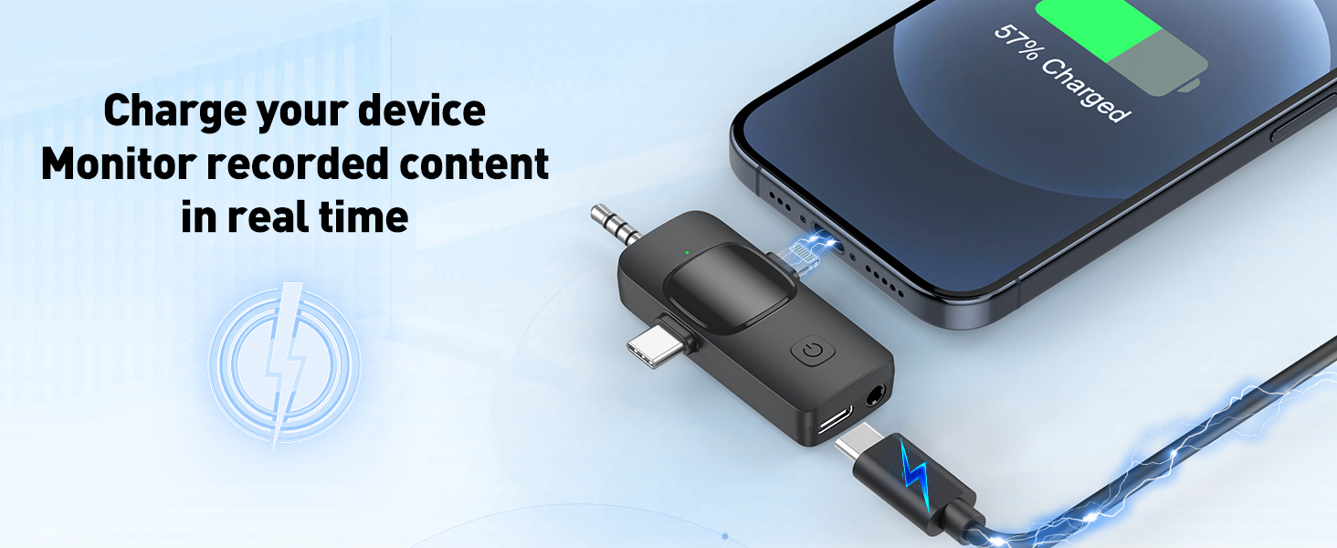 Amazon.com: NICHOM 3 in 1 Wireless Microphone for iPhone, iPad, Android, Camera, Mini ...