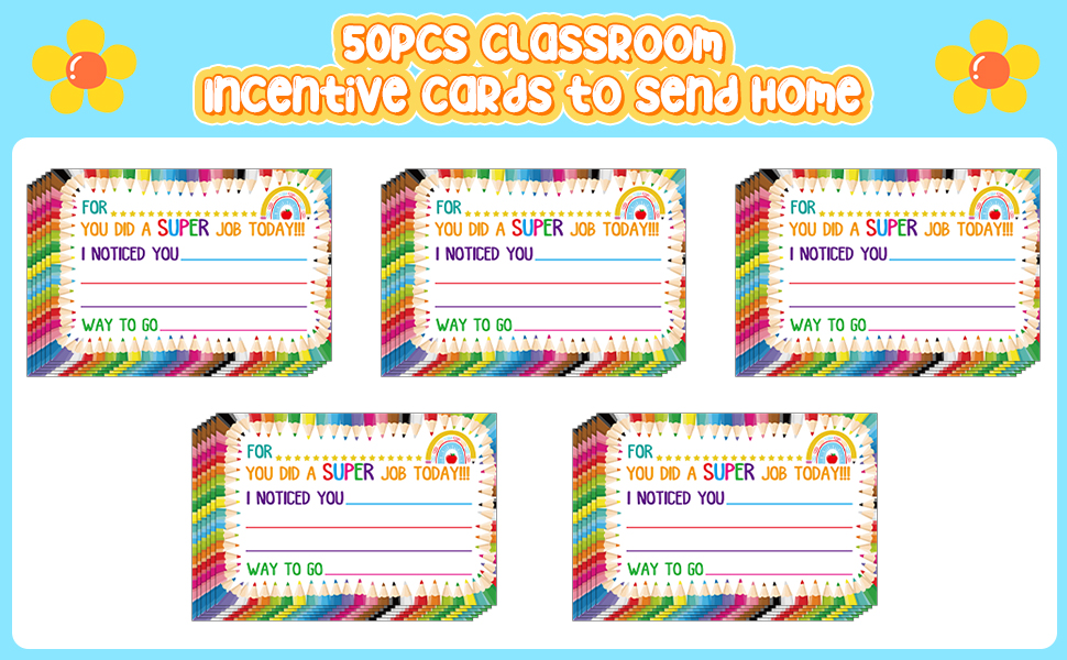 Amazon.com : PETCEE 50Pcs Good Behavior Cards - Teacher Mail Classroom ...