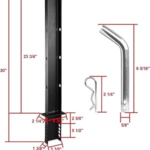 Amazon.com: JOYOKYOPK 4 Pack Pipe Stakes for Flatbed Trailer Heavy-Duty C Channel Adjustable 30 ...
