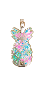 Amazon.com | Lilly Pulitzer Women's Leatherette Luggage Tag, Beach Loot | Luggage Tags