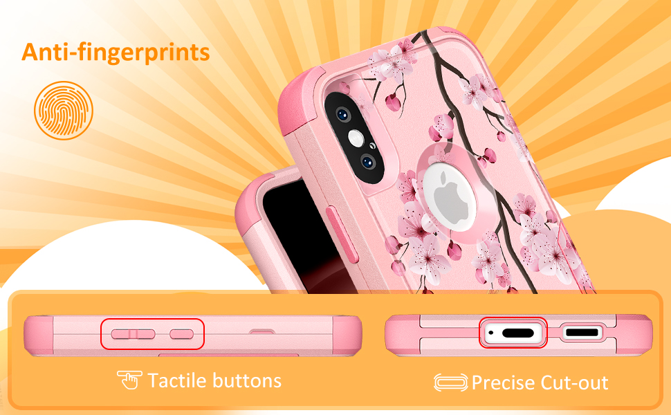 Amazon.com: Plakill for iPhone Xs Max Case, Designer Blue Pattern Heavy Duty Protective Phone ...