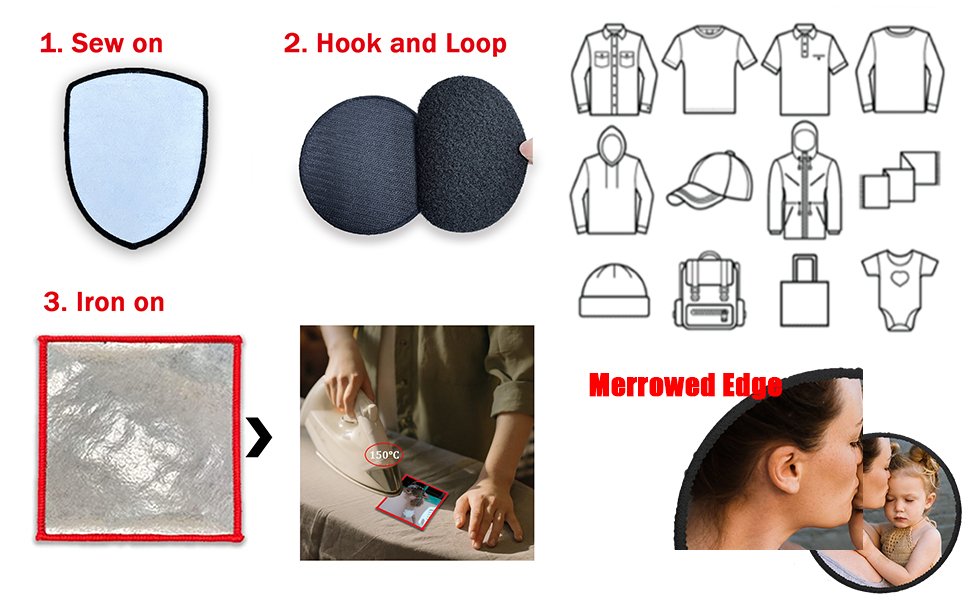 Amazon.com: Custom Patches Personalized Name Patch Iron on/Sew on/Hook and Loop Add Your Photo ...