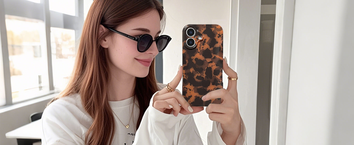 Amazon.com: CEOKOK Tortoise Shell Phone Case for iPhone 15 Pro Max Cute Cases, Camera Protective ...