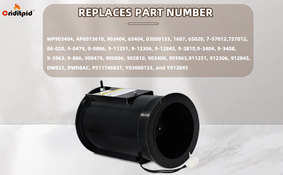 Criditpid 903404 621787 HVAC Furnace Draft Inducer Blower Motor Replacement Parts for Nordyne ...