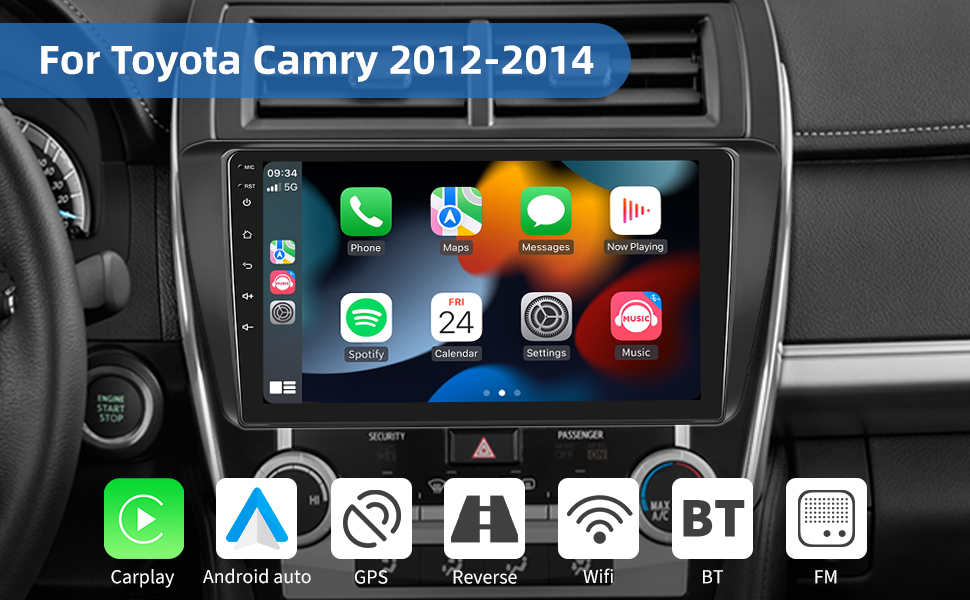 Mua 1G+32G Android Car Stereo for Toyota Camry 2012 2013 2014 with Apple Carplay, Rimoody 10.1 ...