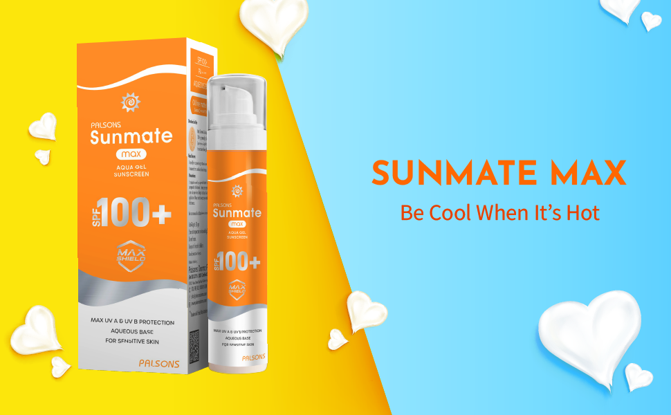 Sunmate Max Aqua Gel Sunscreen With SPF 100+ And PA++++ | For all Skin Types I Oil Free, Non ...