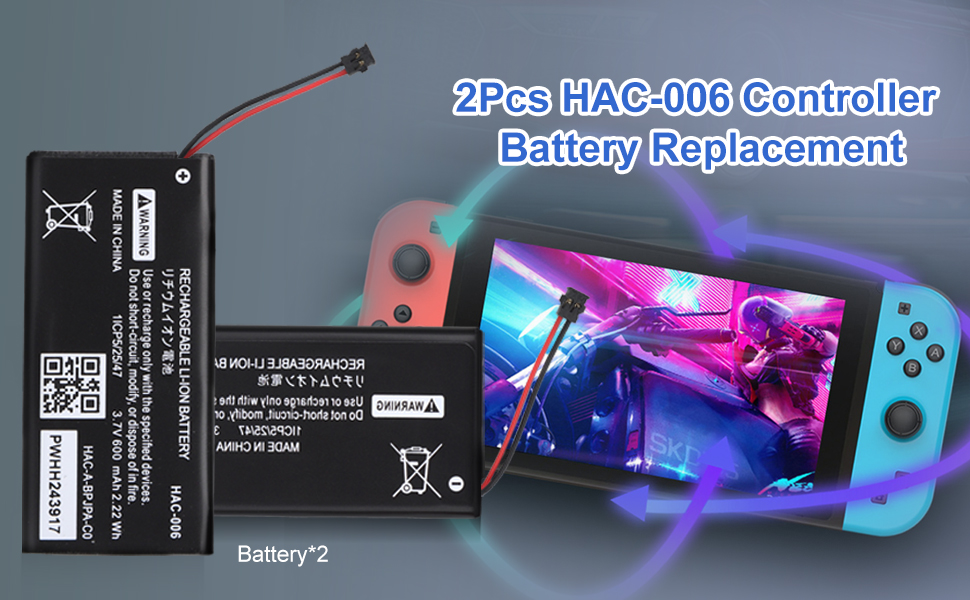 Amazon.com: oliadeo HAC-006 Battery for Switch Joycon Controller: Replacement Compatible with ...