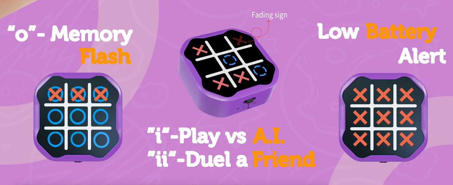 Amazon.com: 3 in 1 Electronic Tic Tac Toe Game, Handheld Digital Tic ...