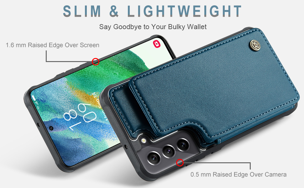 Amazon.com: Vinich for Samsung Galaxy S21 FE Wallet Case with Card Holder, RFID Blocking Credit ...