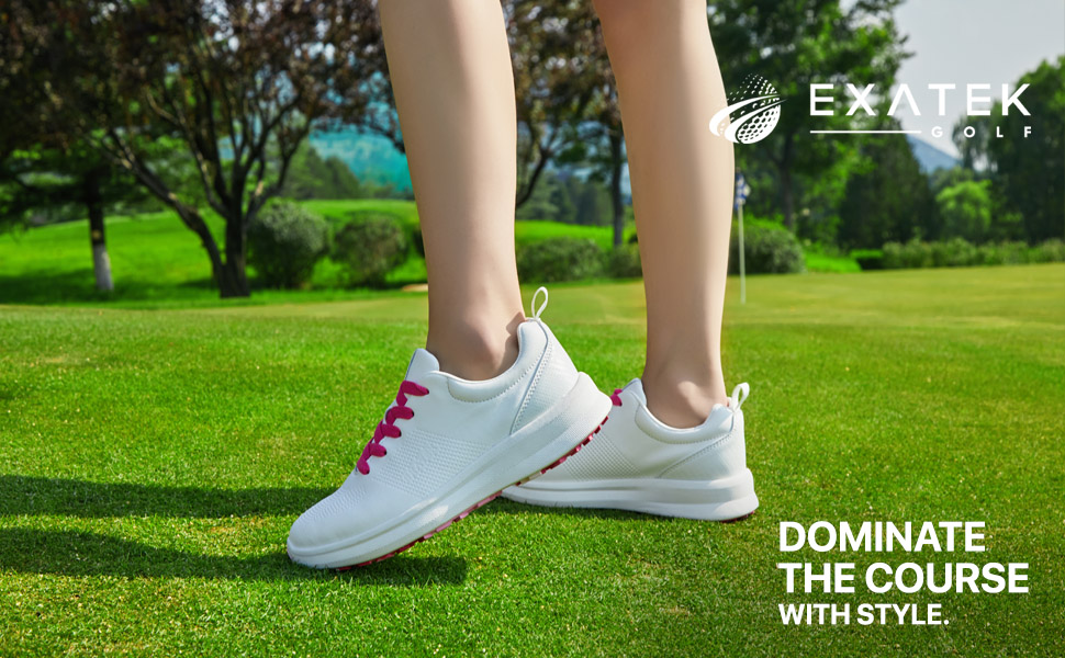 Amazon.com | EXATEK Artemis Golf Shoe for Women - Microfiber Leather Elegance for Unparalleled ...
