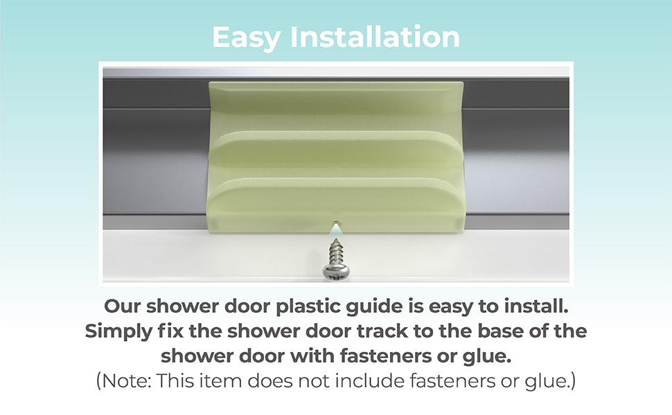 Shuisen M6219 Sliding Shower Door Bottom Guide & 1/2 in Channels Fits for Sliding(top Hung ...