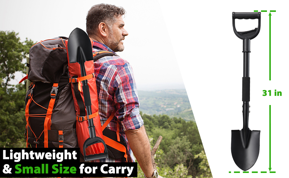 Amazon.com : Shovel, Shovels for Digging Gardening, 31” Small Shovel for Camping, Off Road ...