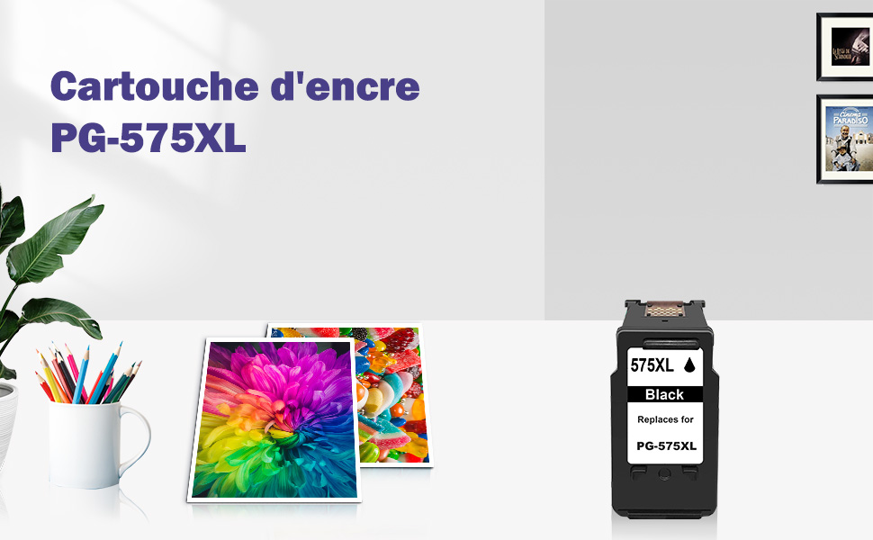 LAIPENG 575XL 576XL Cartouche d'encre Remanufacturées pour Canon PG-575 CL-576 PG-575XL CL-576XL ...