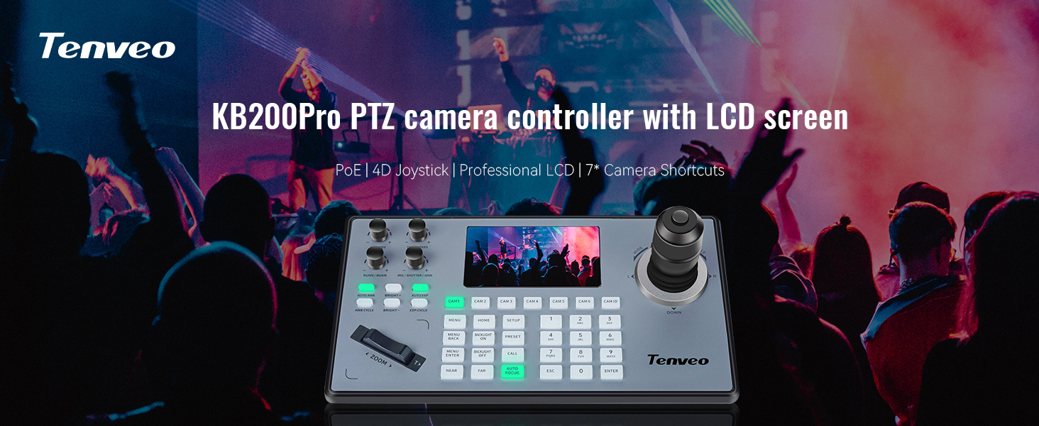 Amazon.com: Tenveo NDI PTZ Camera Joystick Controller, 5'' LCD Screen ...