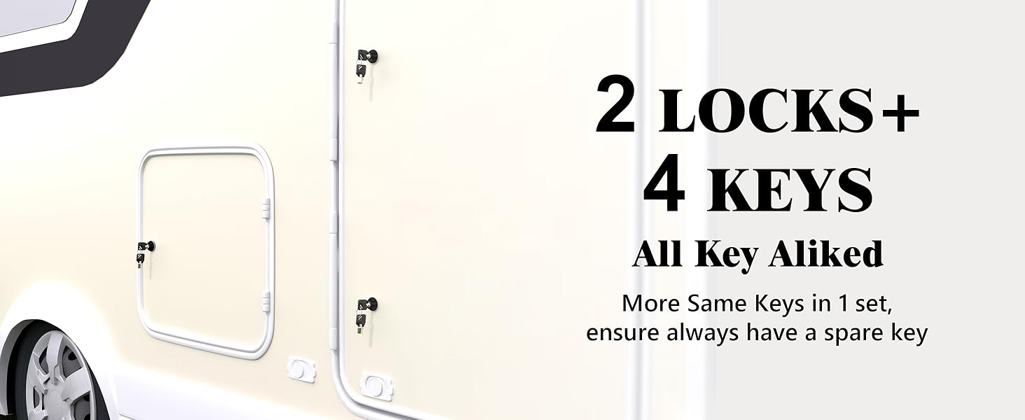 Amazon.com: Trampgik RV Storage Locks, 1 1/8” Camper Compartment Storage Door Locks with Keys ...