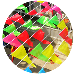 Amazon.com: Colorful Pennant Banner Flags Qifuyeah 300pcs Multicolor ...