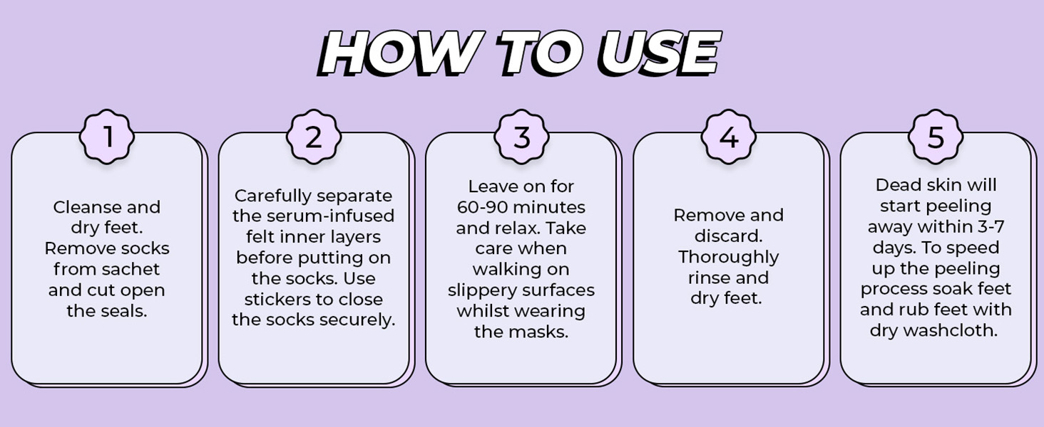 Amazon.com: Vitamasques Ultra Foot Peeling Mask, 5 Pack - Exfoliating Foot Peel Mask for Dry ...