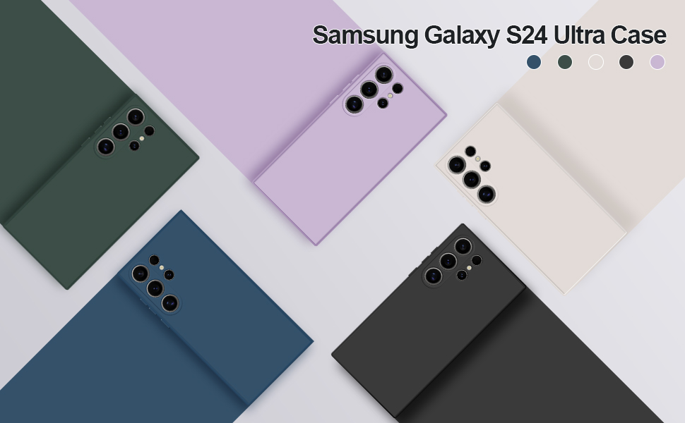 Amazon.com: GiiYoon Silicone Case Compatible with Samsung Galaxy S24 Ultra, Full Body Silky Soft ...