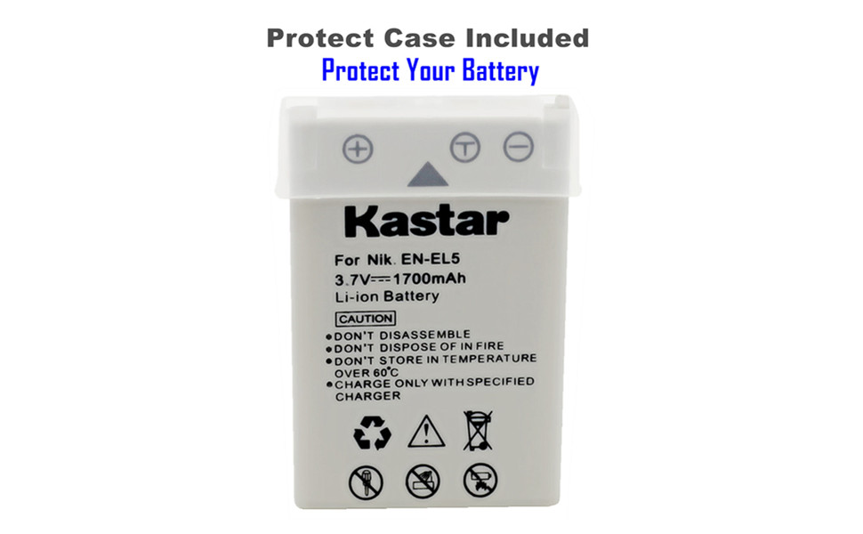 Amazon.com: Kastar 1-Pack Battery and AC Wall Charger Replacement for Nikon EN-EL5 CP1 Battery ...