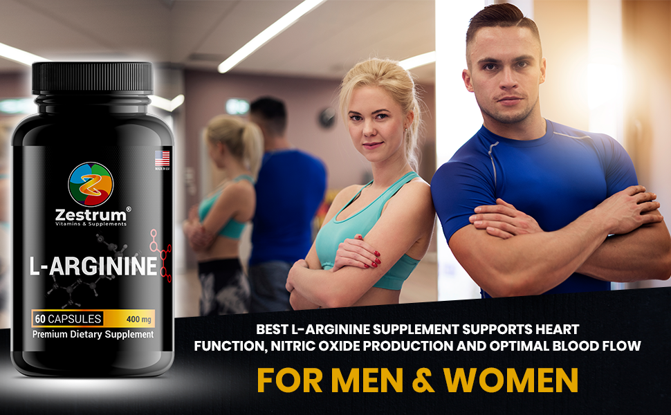 Amazon.com: ZESTRUM Pure L Arginine 400mg Capsules - Best L-Arginine Supplement Supports Heart ...