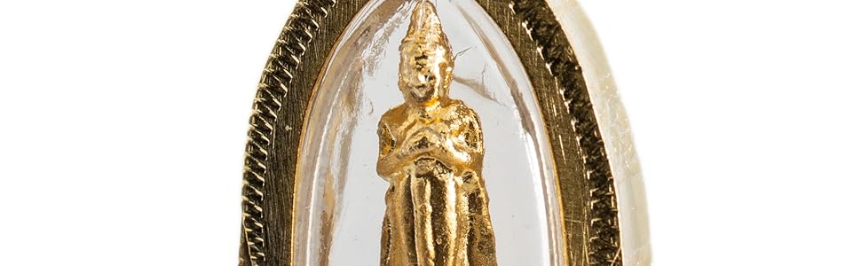 Amazon.com: Weekday Birthday Buddha Golden Thai Amulet Pendant (Friday - Phra Ram Pueng ...