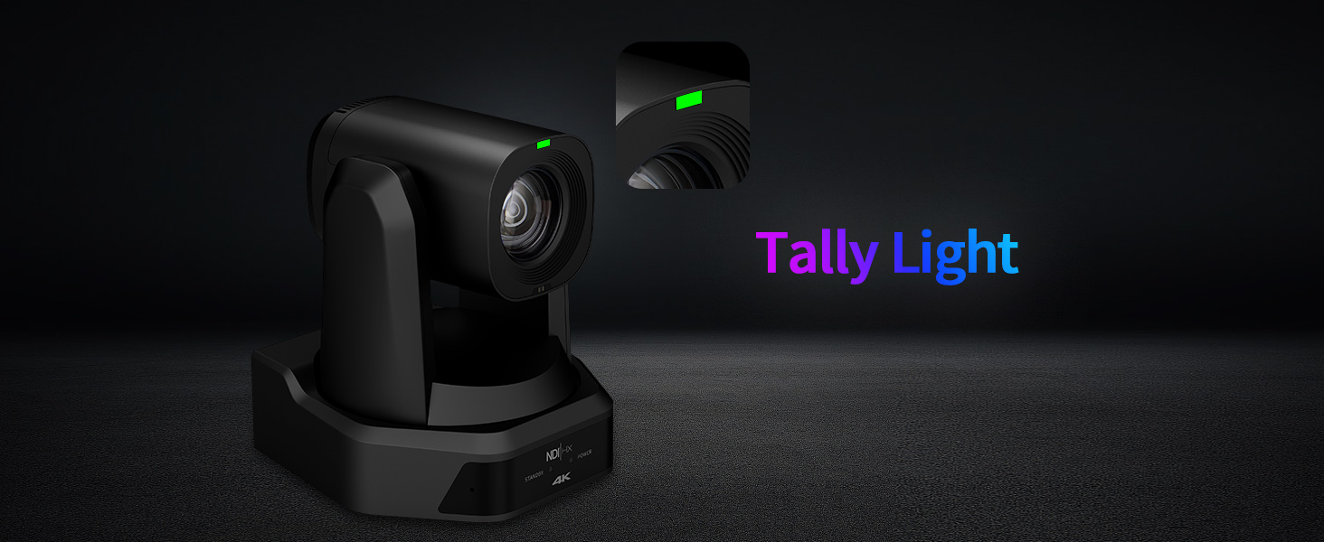 Amazon.com: HCSTVCON 4K NDI PTZ Camera, 20X Optical Zoom AI Auto-Tracking NDI|HX2 Camera with ...