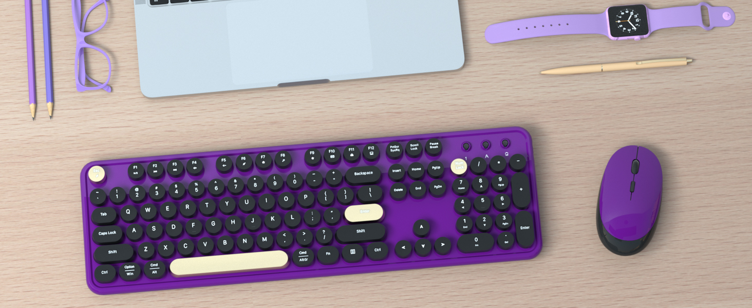 Links9 Wireless Keyboard And Mouse Combos Retro Keyboard And Mouse Wireless Full