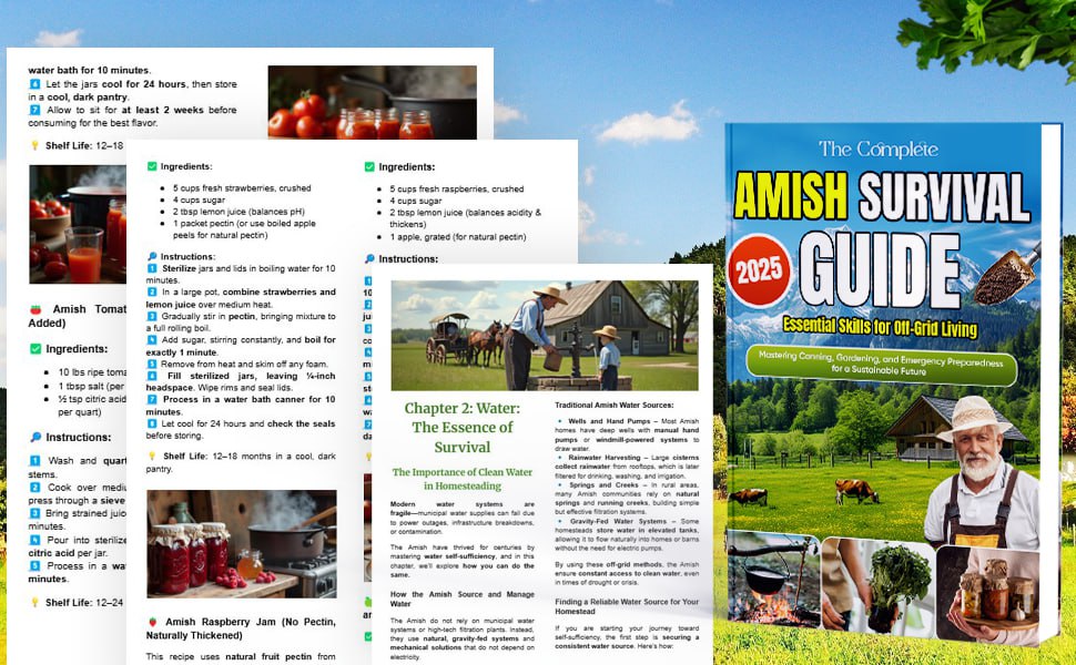 The Complete Amish Survival Guide: Essential skills for Off-Grid living: Master Canning ...