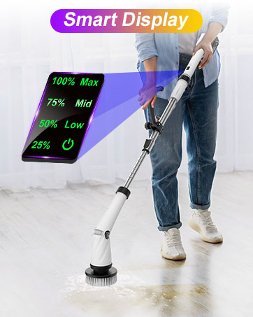 Amazon.com: 6000mAh Battery Electric Spin Scrubber 5inch Large Brush ...