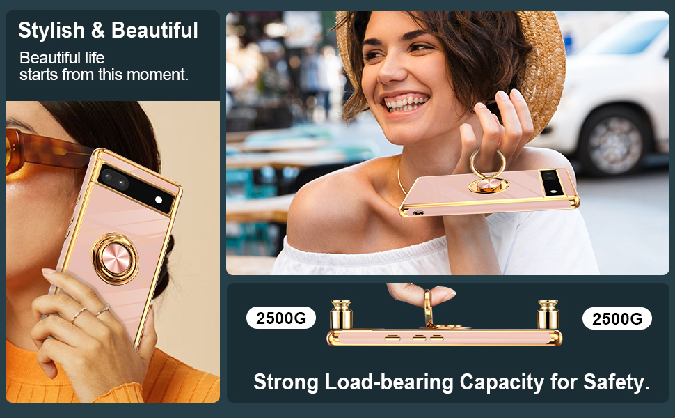 Amazon.com: LeYi for Pixel 6A Case: with Tempered Glass Screen Protector [2 Pack] 360° Rotatable ...